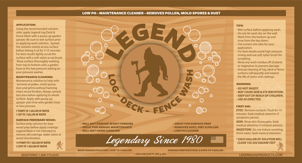 Legend Log Deck & Fence Wash – Log Home Center