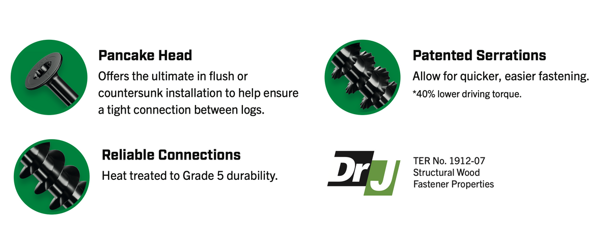 SPAX XTM LOG FASTENER – Log Home Center